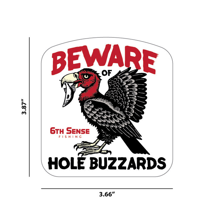 6th Sense Fishing - Gear - Decal - Beware of the Buzzard