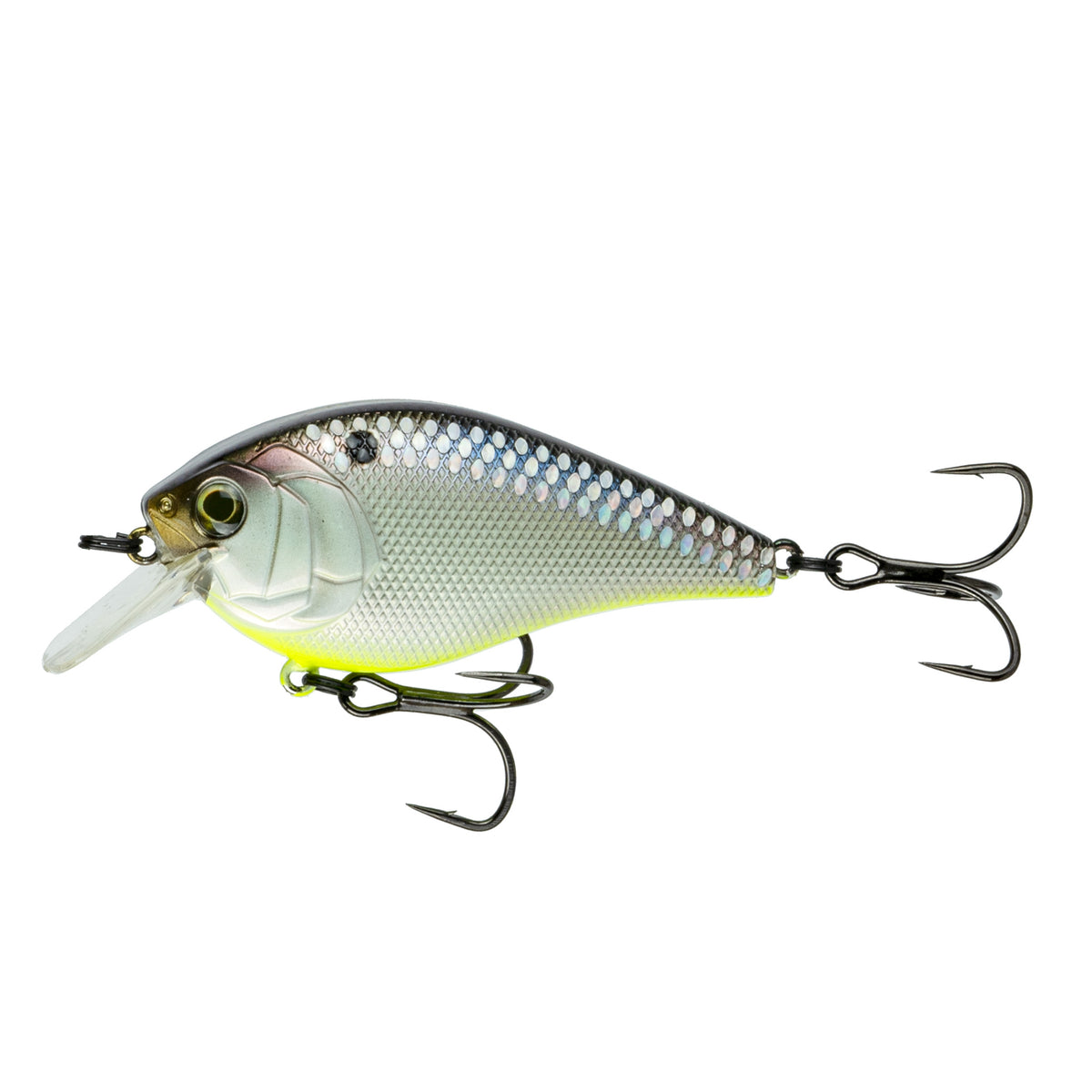 6th Sense Fishing - Crush Series Squarebill Crankbait - Shad Treuse Scales